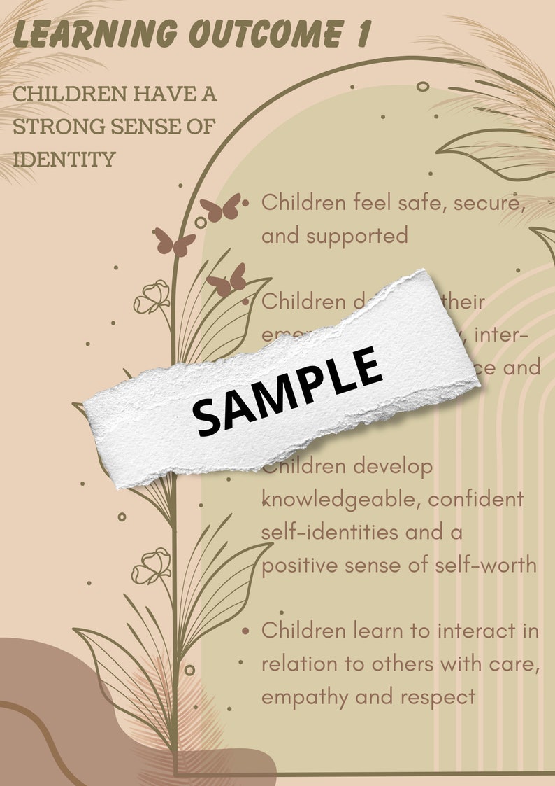 EYLF Learning Outcome Posters - Updated to V2 - Boho Design - Etsy ...