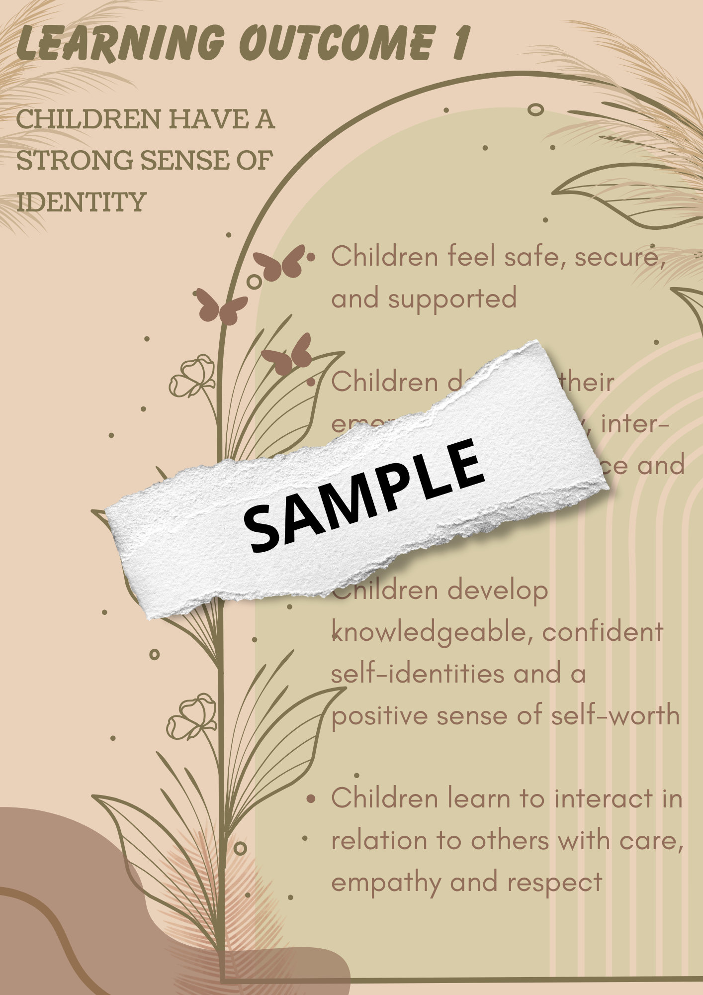 EYLF Learning Outcome Posters - Updated to V2 - Boho Design - Etsy ...