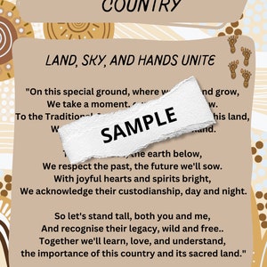 Aboriginal Torres Strait Islander Acknowledgement Poem Posters - Etsy ...