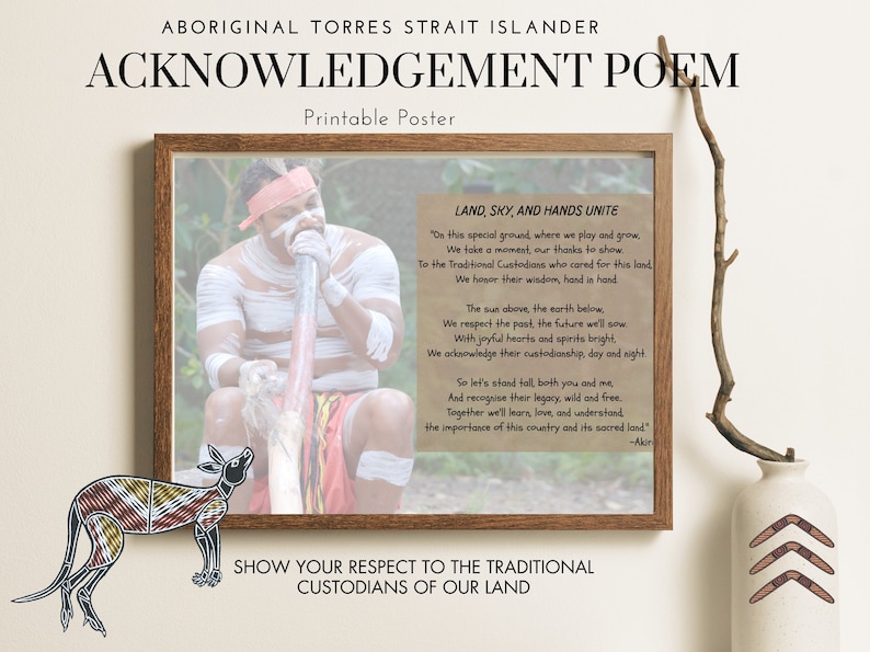 Aboriginal Torres Strait Islander - Acknowledgement Poem - Etsy Australia