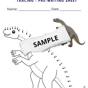 Dinosaur Pre-writing Activity Tracing Sheets - Tracing, Homeschool ...