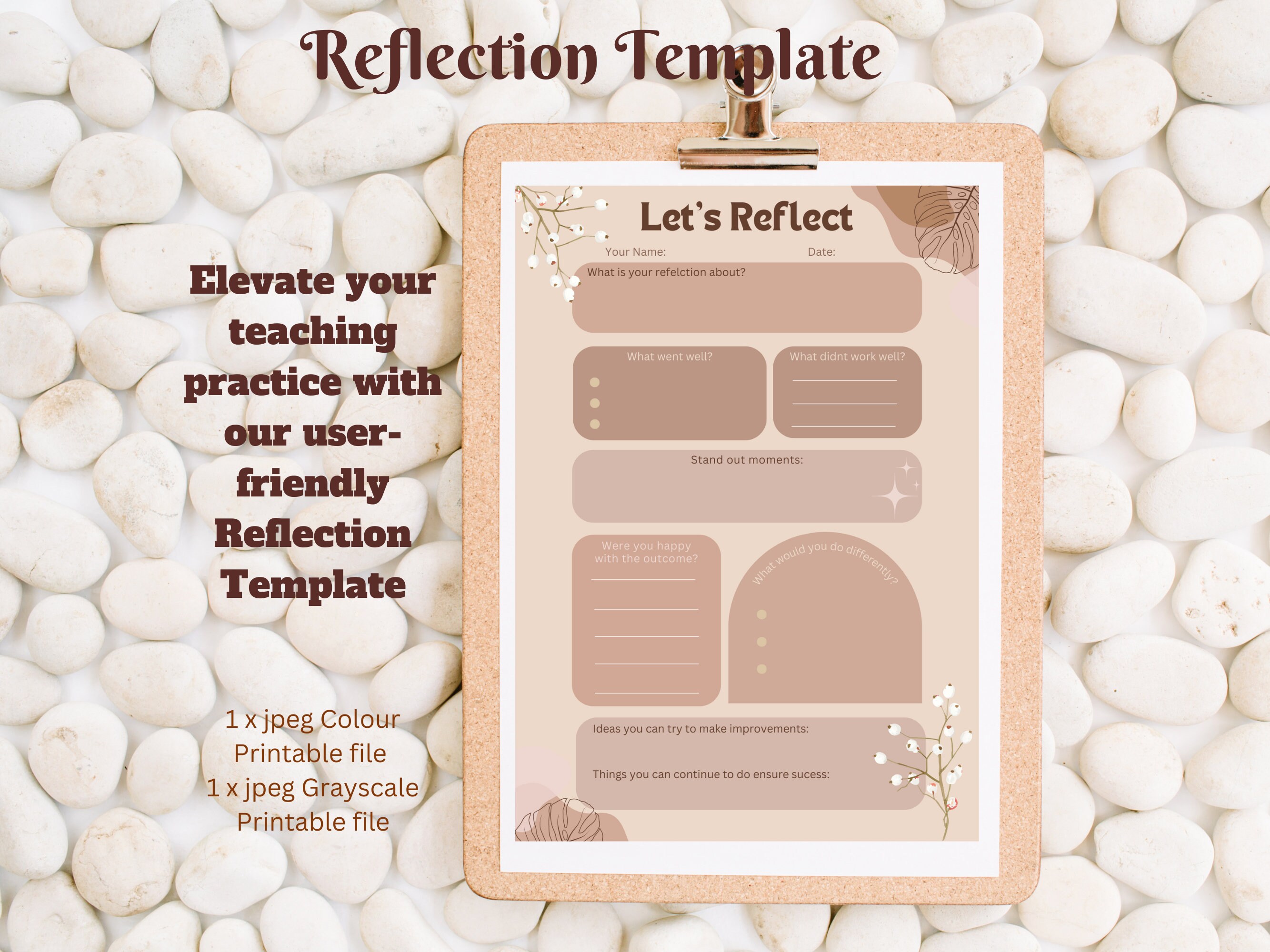 Let's Reflect Educators Reflection Template - Etsy Australia