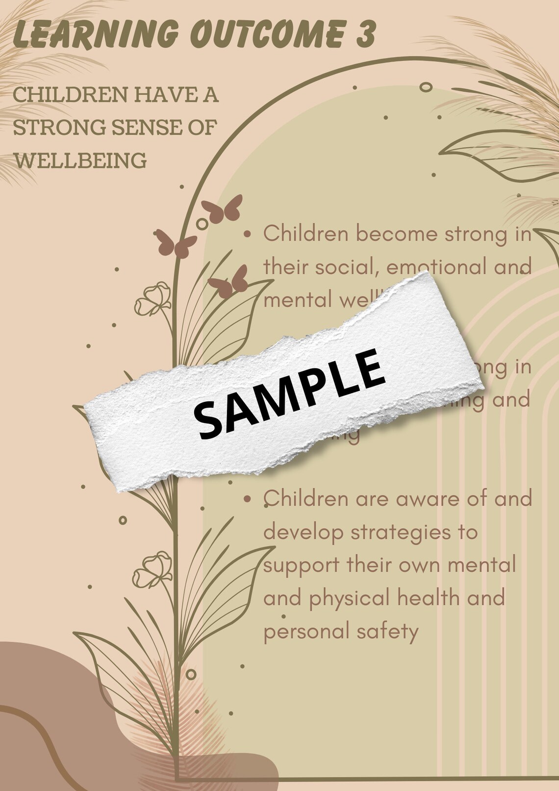 EYLF Learning Outcome Posters Updated to V2 Boho Design - Etsy