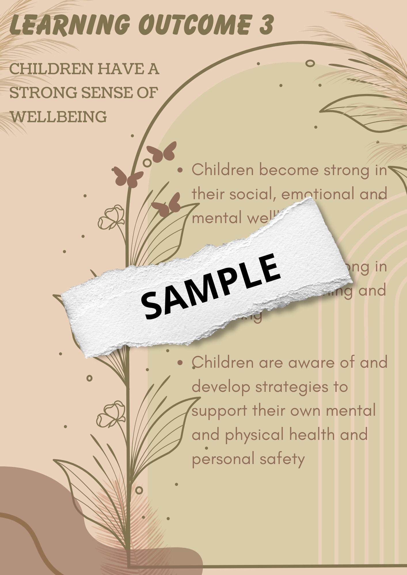 EYLF Learning Outcome Posters - Updated to V2 - Boho Design - Etsy ...