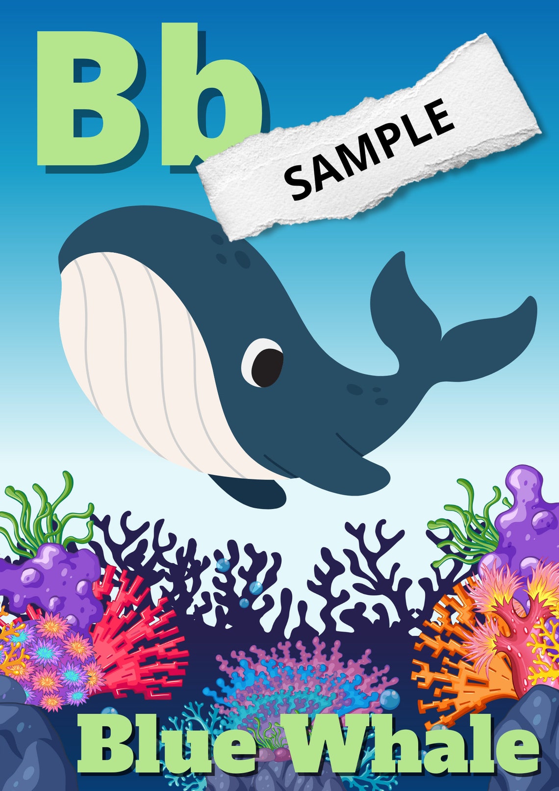 Ocean Themed Printable Alphabet Chart - Etsy