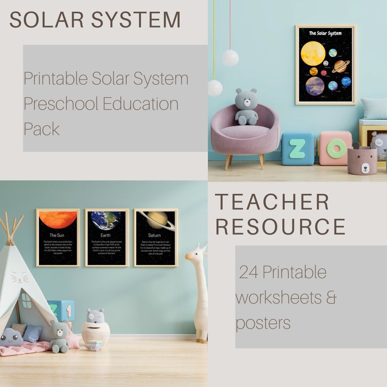Educational Solar System Teaching Pack - 24 Sheets - Etsy