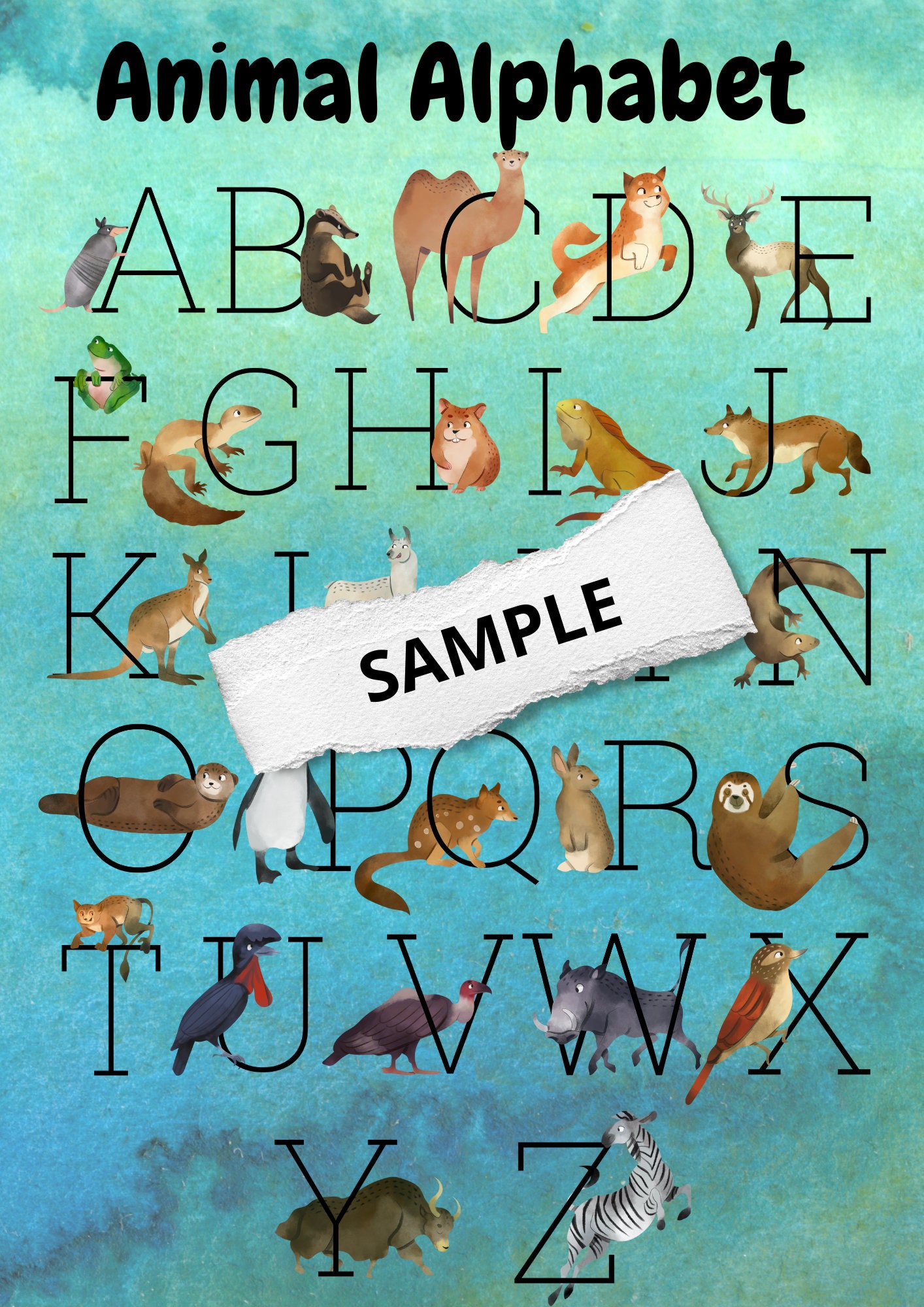 Animal Alphabet Printable Poster early Childhood Teacher Resources ...