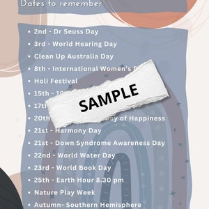 Dates to Remember: Calendar of Events' Poster Collection Boho Design ...