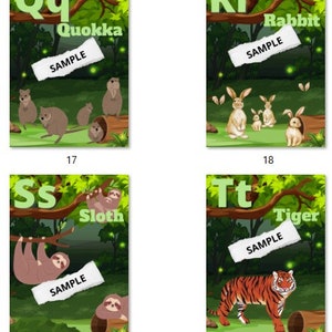Animal Themed Printable Alphabet Printable Poster -early Childhood ...