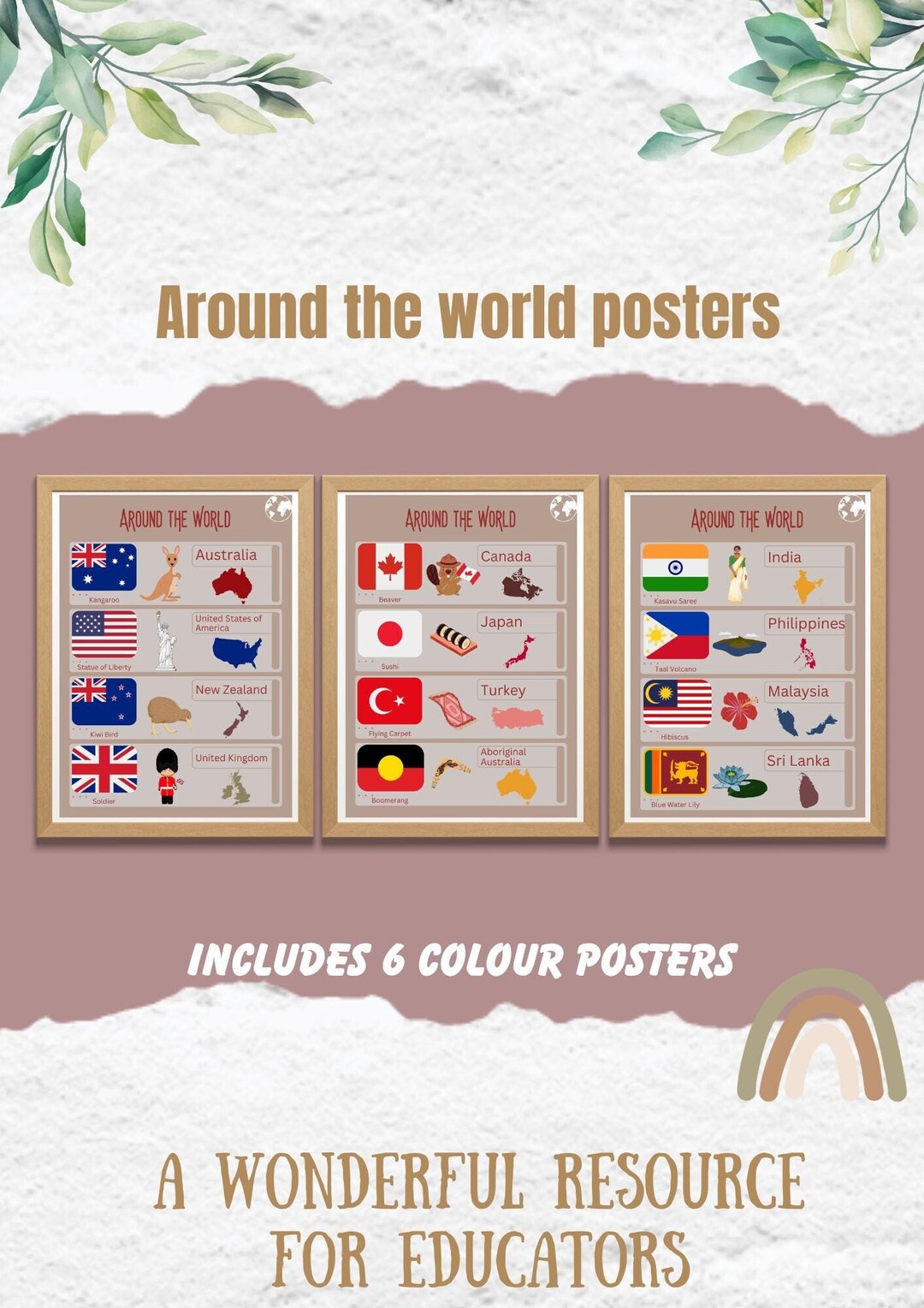 Around the World Poster Pack - Etsy
