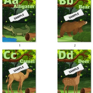 Animal Themed Printable Alphabet Printable Poster -early Childhood ...