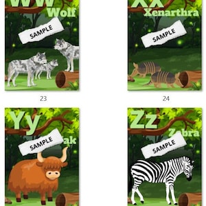 Animal Themed Printable Alphabet Printable Poster -early Childhood ...