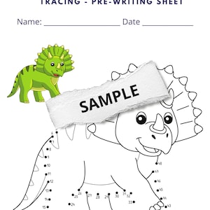 Dinosaur Pre-writing Activity Tracing Sheets - Tracing, Homeschool ...