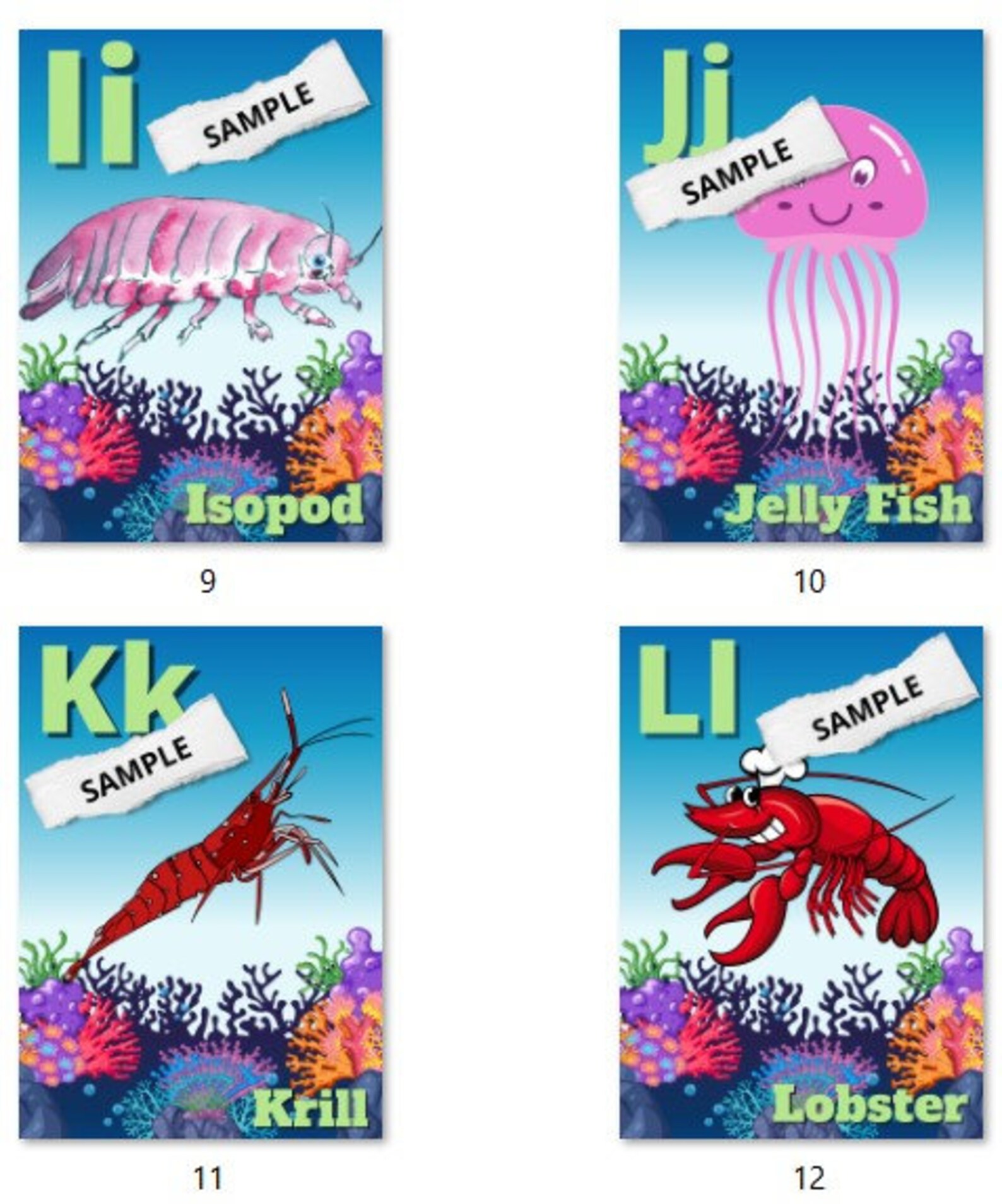 Ocean Themed Printable Alphabet Chart - Etsy