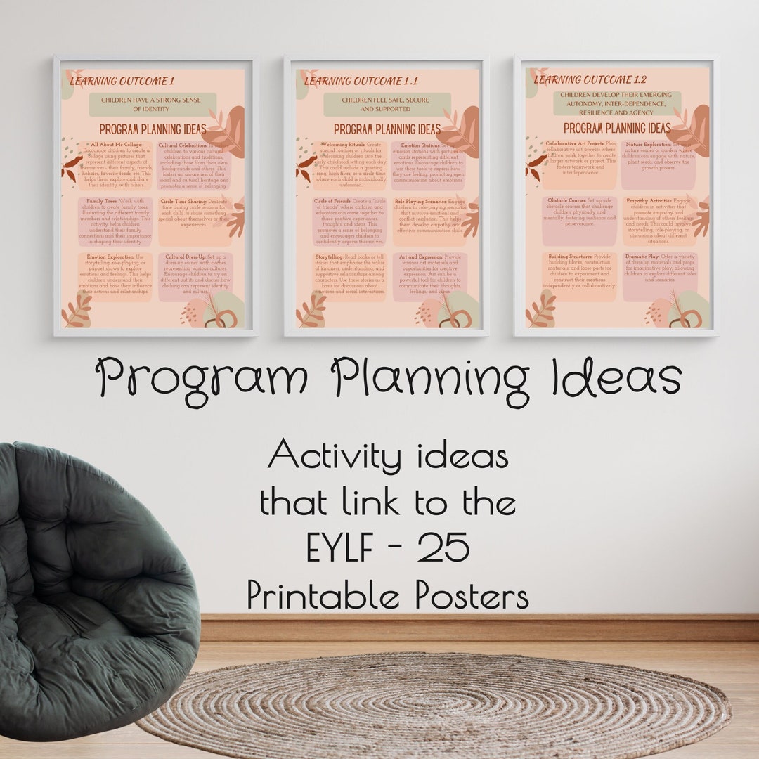 Program Planning Ideas/activities That Link the the EYLF - Etsy Australia