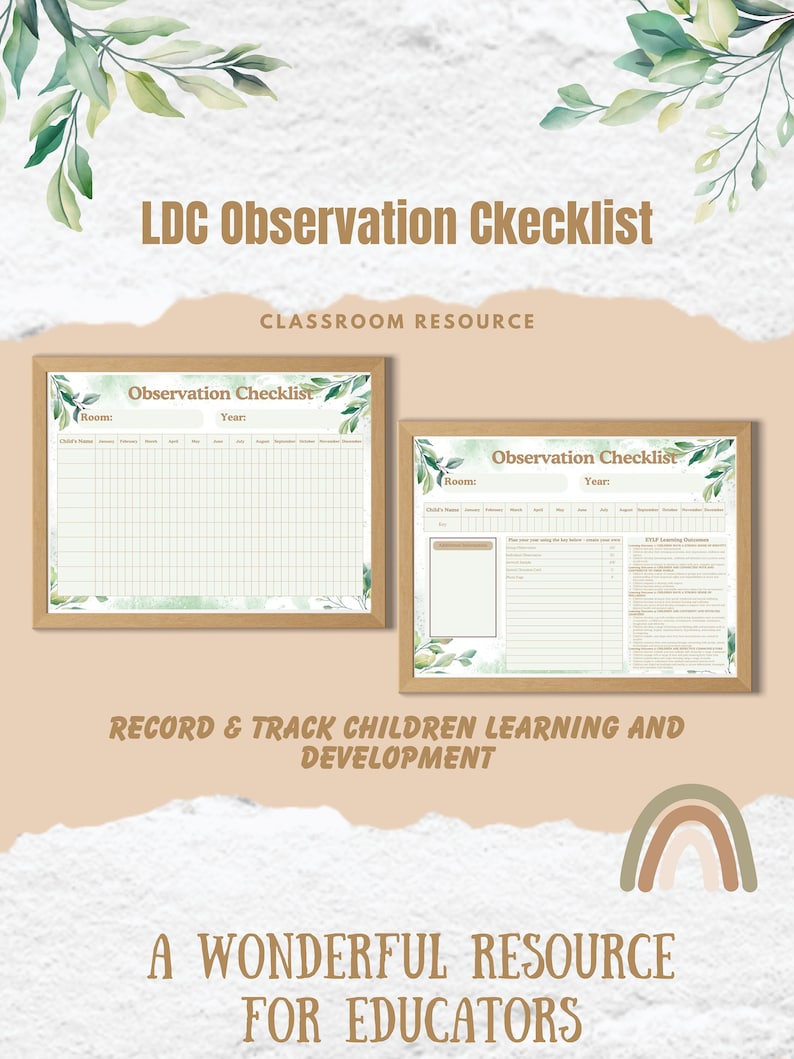 LDC Observation Tracking Checklist - Etsy Australia