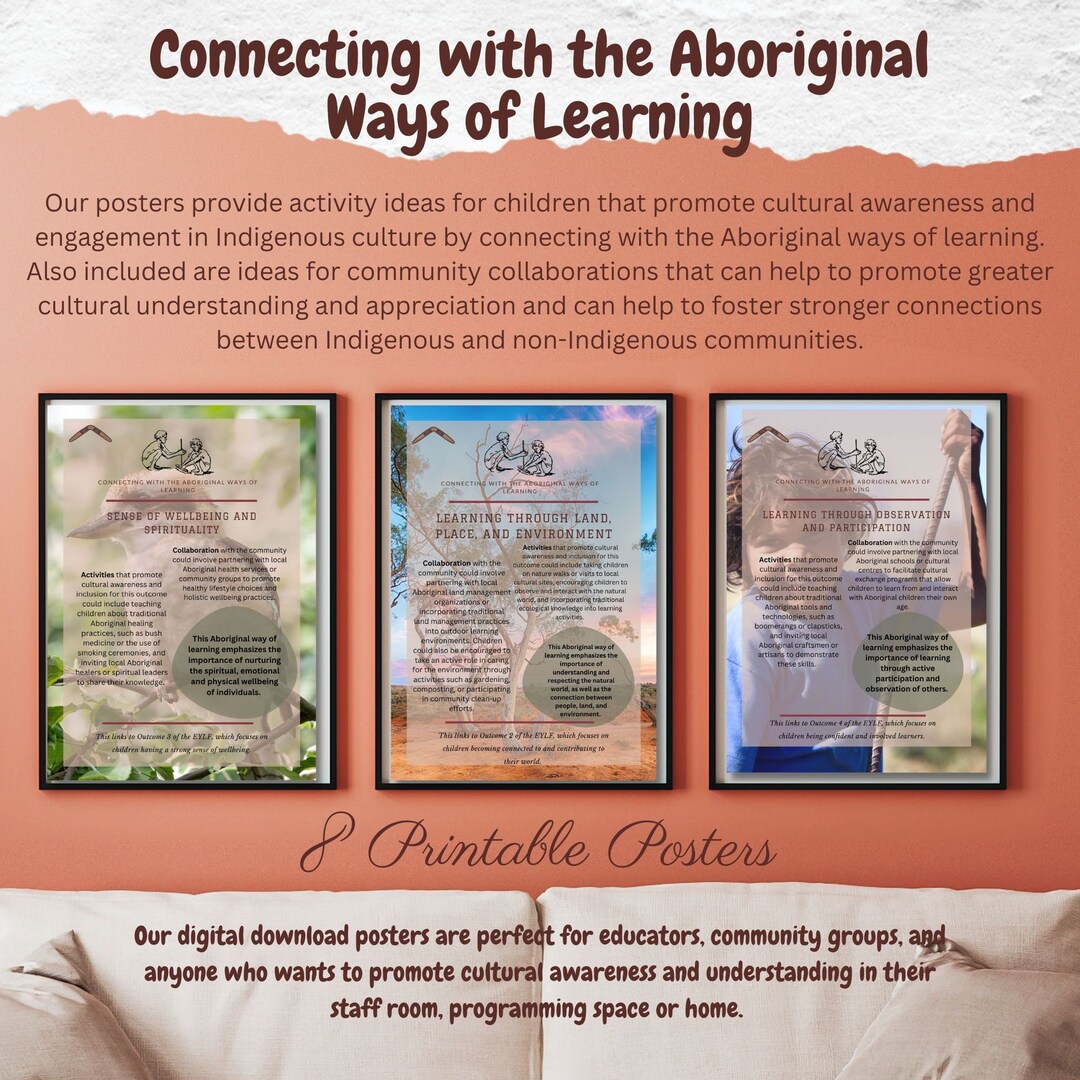 Connecting With the Aboriginal Ways of Learning Posters - Etsy