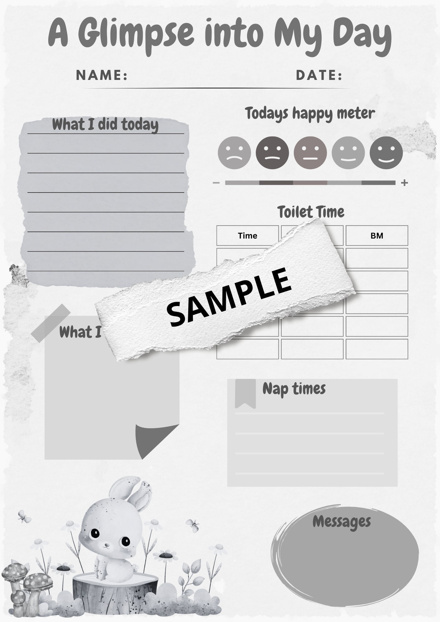 A Glimpse Into My Day - All About My Day - Day Story - Etsy