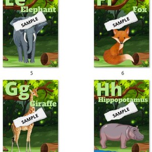Animal Themed Printable Alphabet Printable Poster -early Childhood ...