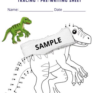 Dinosaur Pre-writing Activity Tracing Sheets - Tracing, Homeschool ...