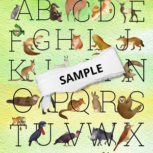 Animal Alphabet Printable Poster -early Childhood Teacher Resources ...