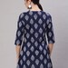 Tunic/kurti in Pure Cotton-blue Ethnic Block Print-indian Kurta-tunic ...