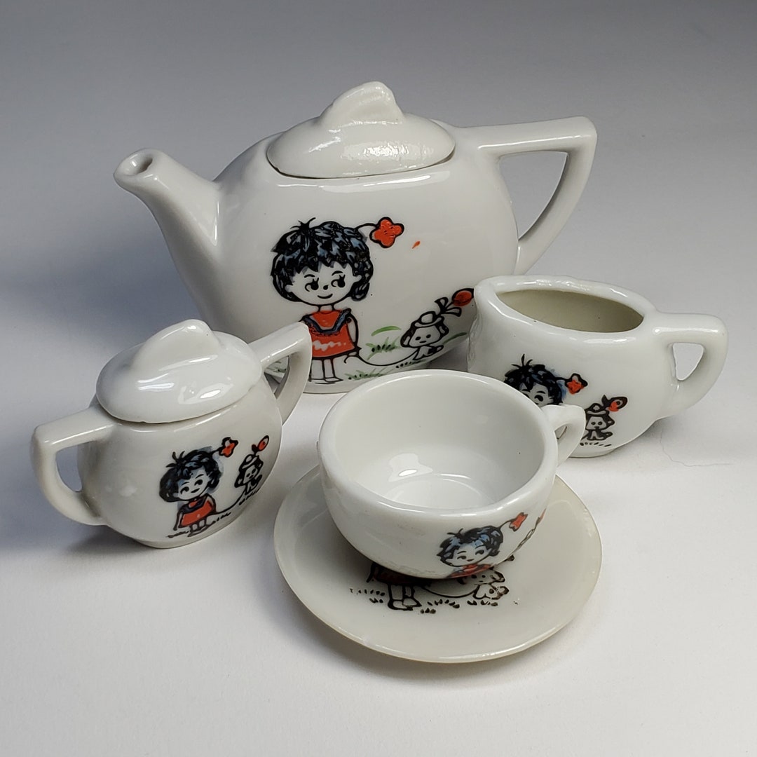Vintage Mini Tea Set for Kids Made in Japan Pretend Play - Etsy