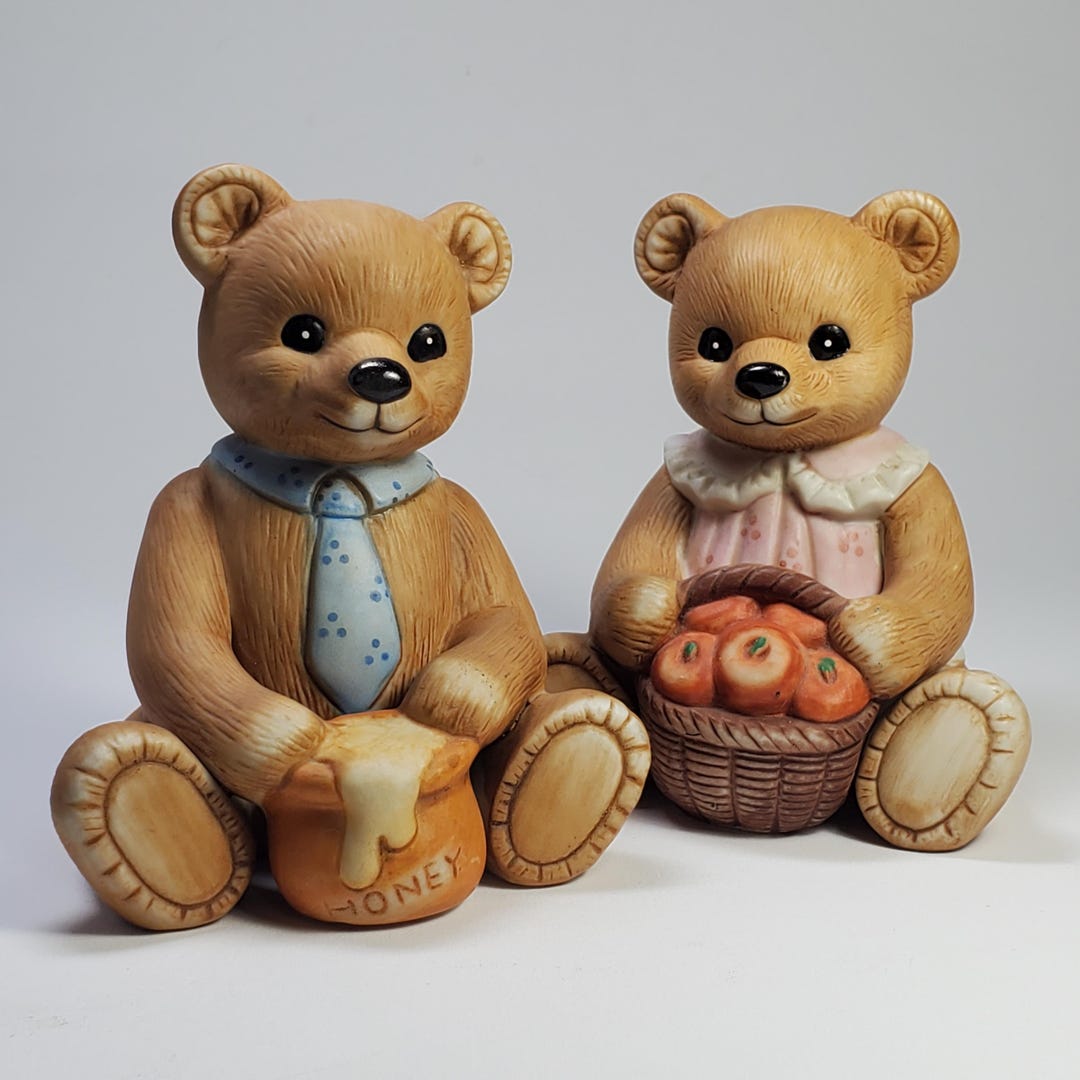 1980s Vintage Country Bears Homco Home Interiors Porcelain Bears ...