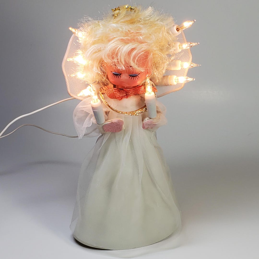 Vintage Angel Tree Topper - 10 Blinking Lights - Etsy