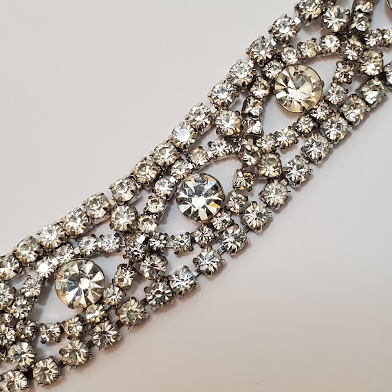 By Gale 1950s vintage Rhinestone and Rhodium plated B… - Gem