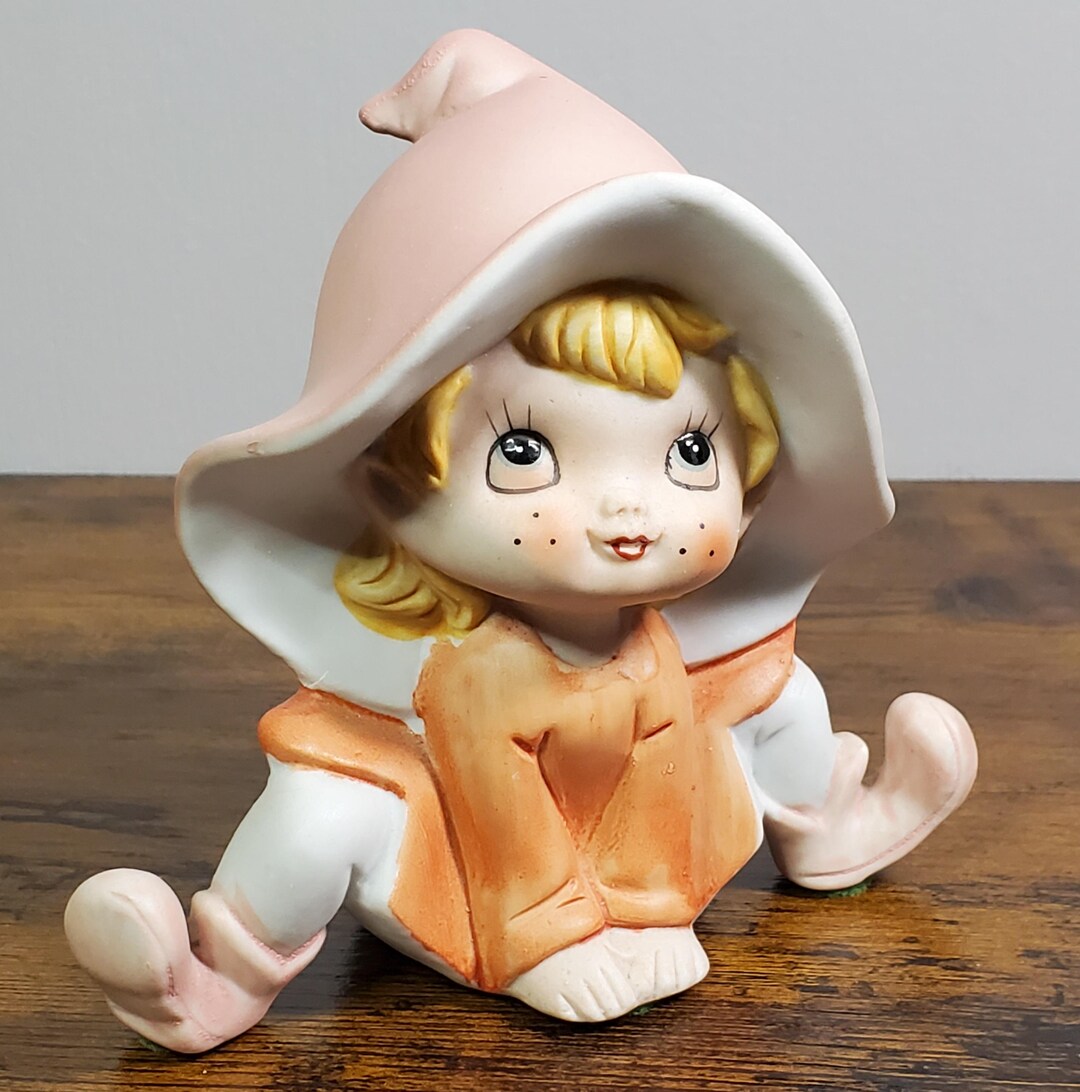 Vintage 1970s Homco Pixie Elf - Porcelain #5213 Series - Etsy