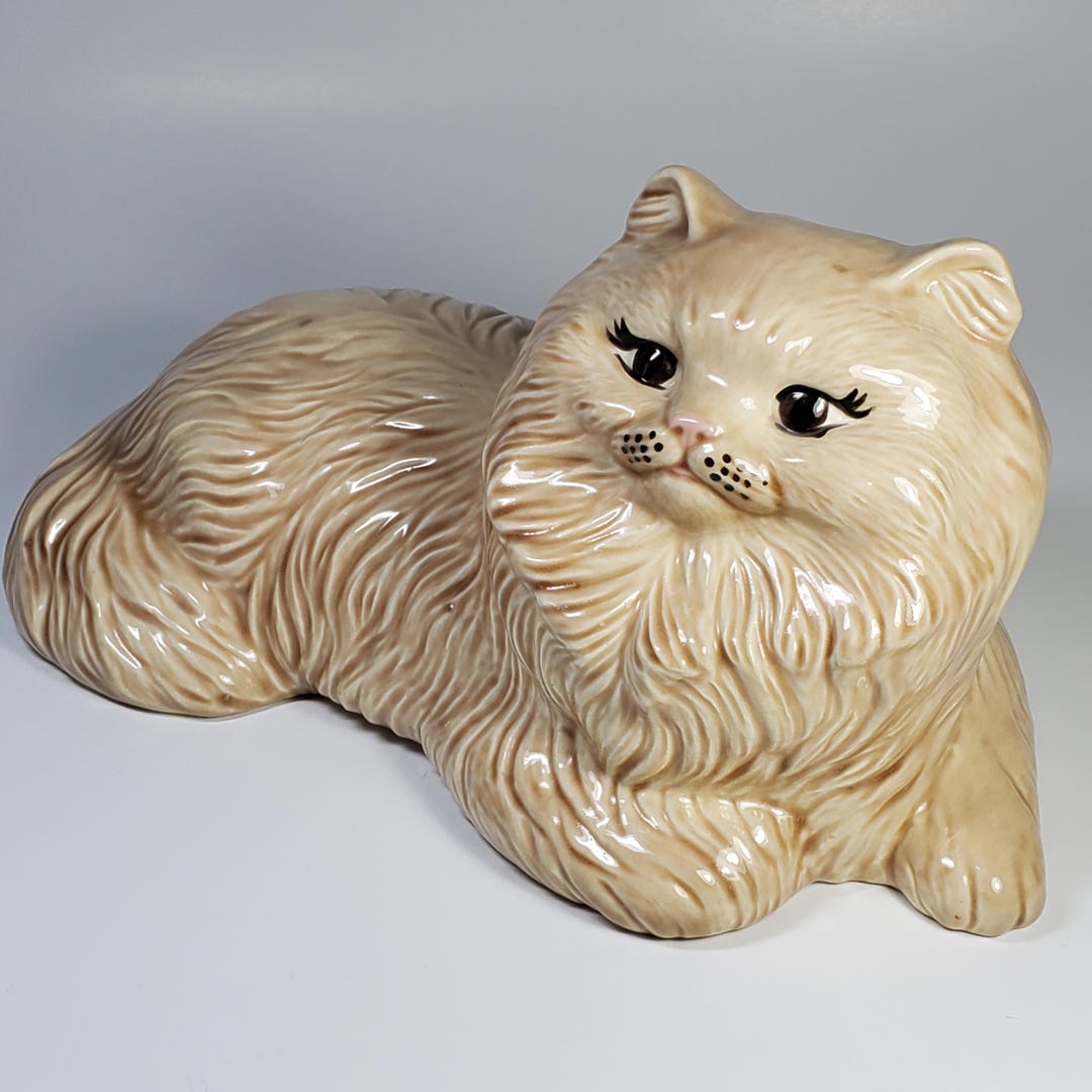 1980 Vintage Ceramic Persian Cat - SCIOTO Ceramics - Etsy