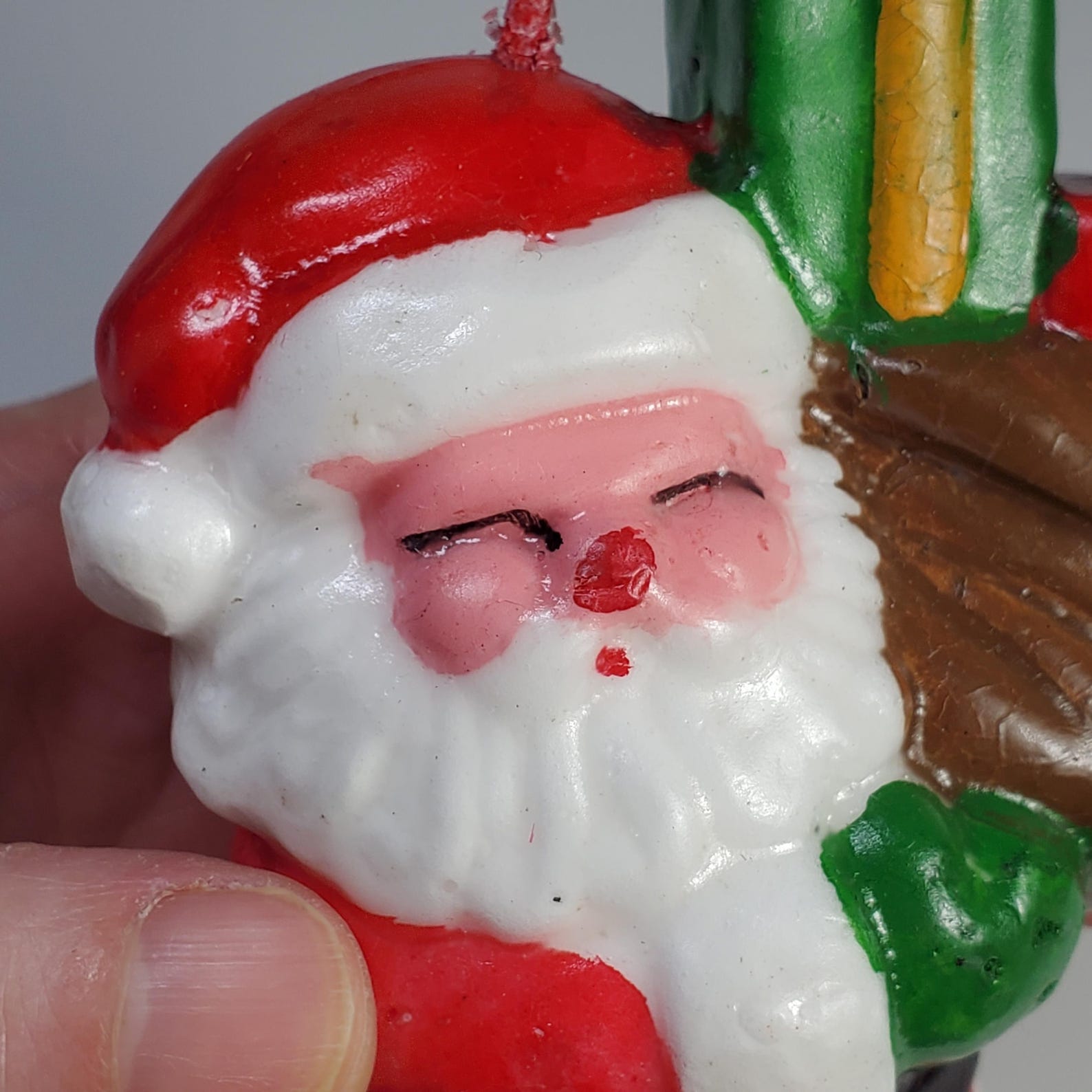 1980s Vintage Santa Claus Candle Hand Painted Figure With Box - Etsy