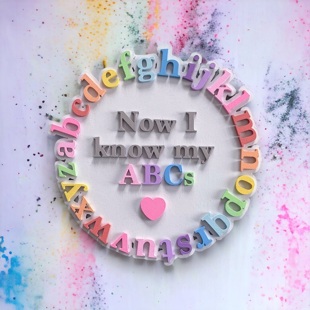 Rainbow ABC Nursery Wall Art, Educational Toddler Gift - Etsy