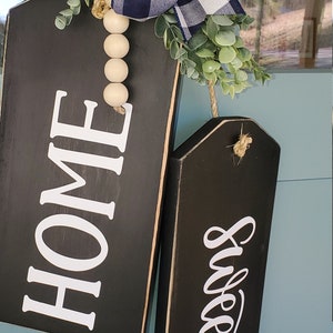 Door Tags, Front Door Sign, Welcome, Home Sweet Home - Etsy
