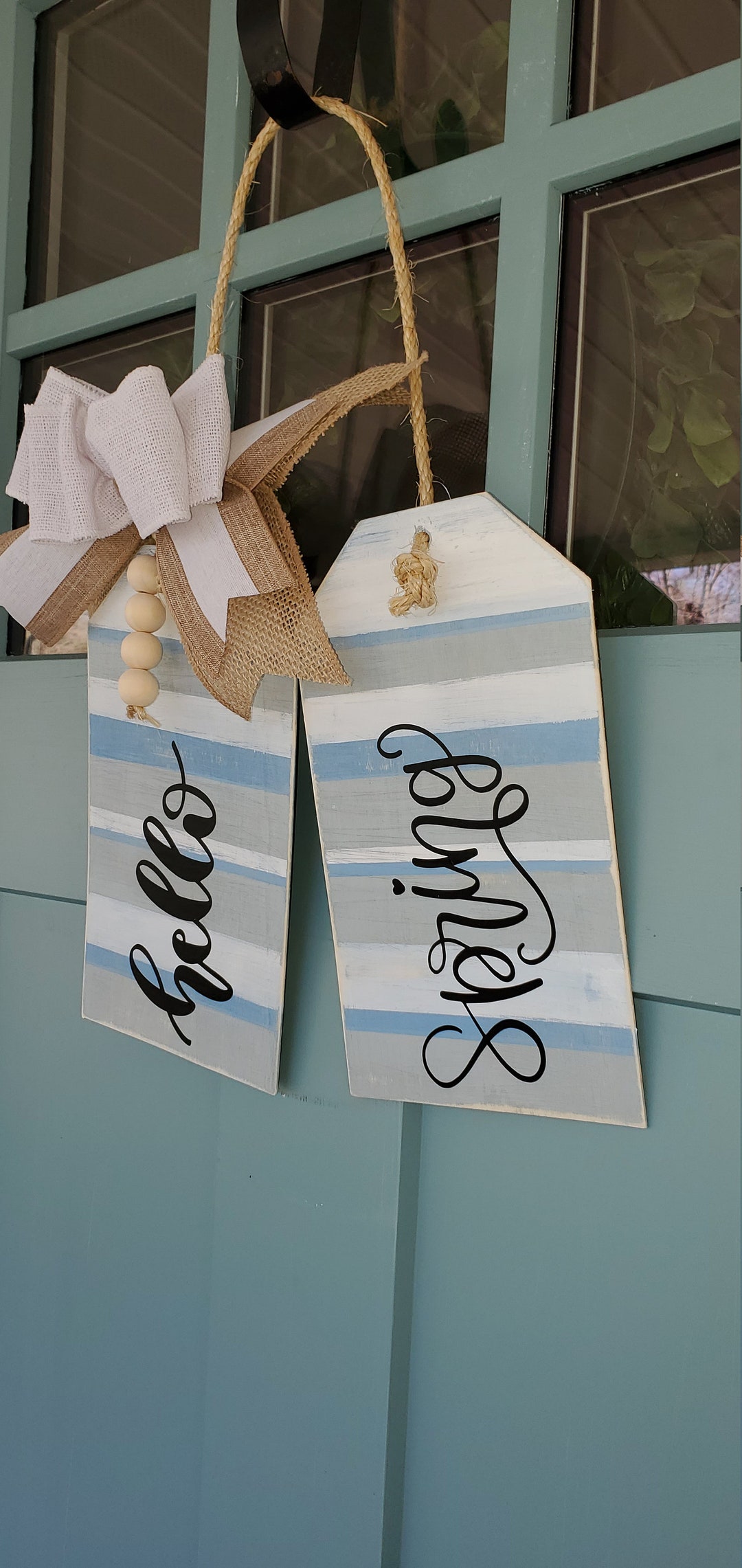 Door Tags, Front Door Sign, Door Hanger, Tags for Front Door, Spring ...