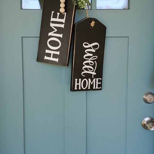 Door Tags Front Door Sign Welcome Home Sweet Home - Etsy