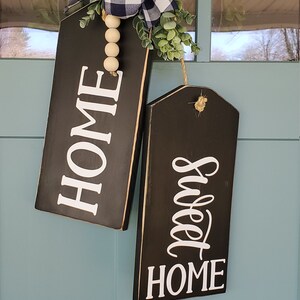 Door Tags, Front Door Sign, Welcome, Home Sweet Home - Etsy
