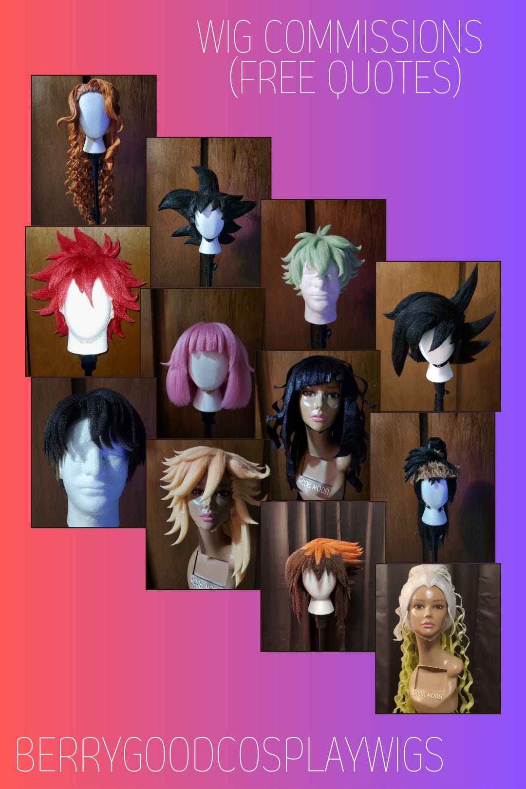 Cosplay Wig Commissions (4 SLOTS OPEN) (don't Buy Listing) (pls Read ...