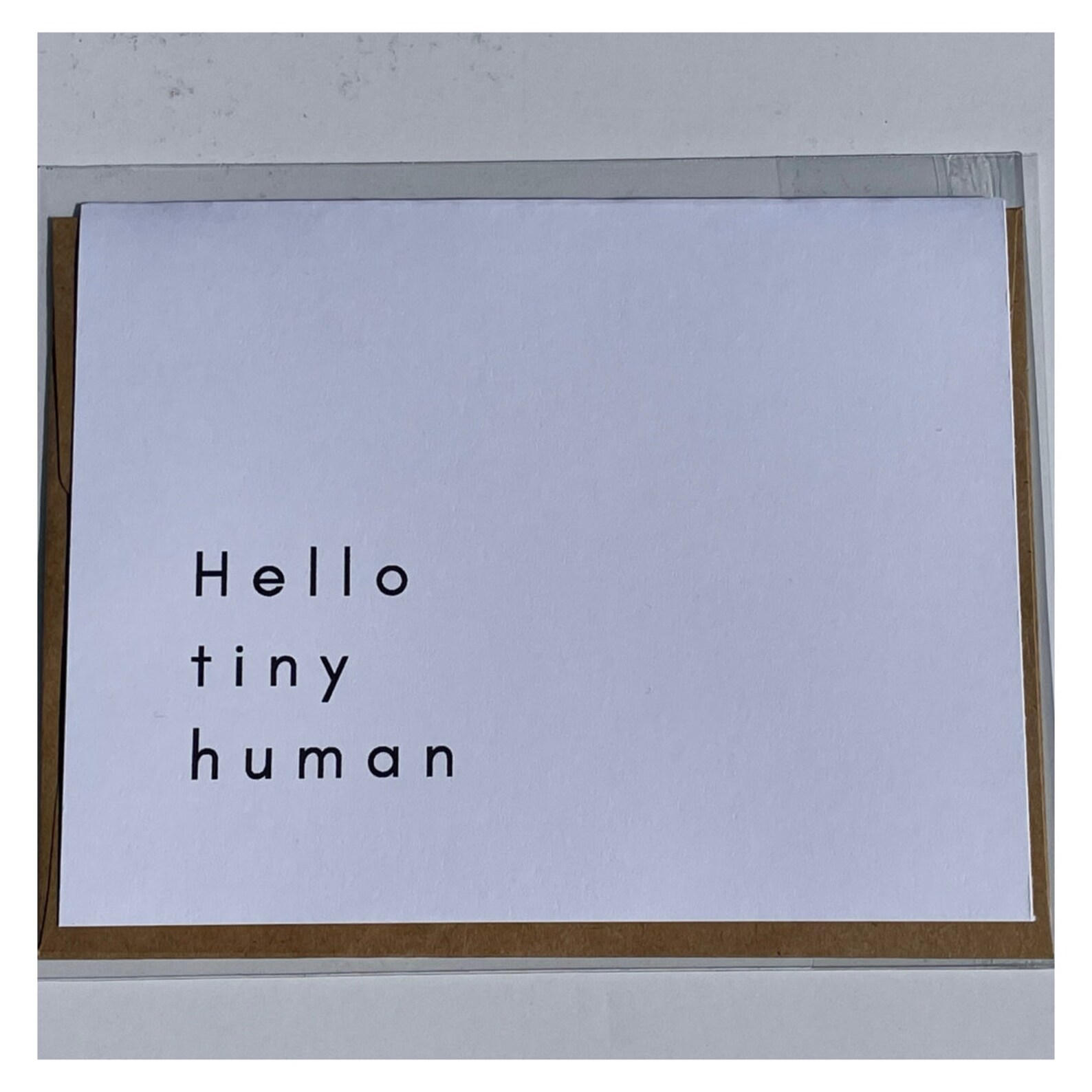 Modern Card - Hello Tiny Human - Etsy