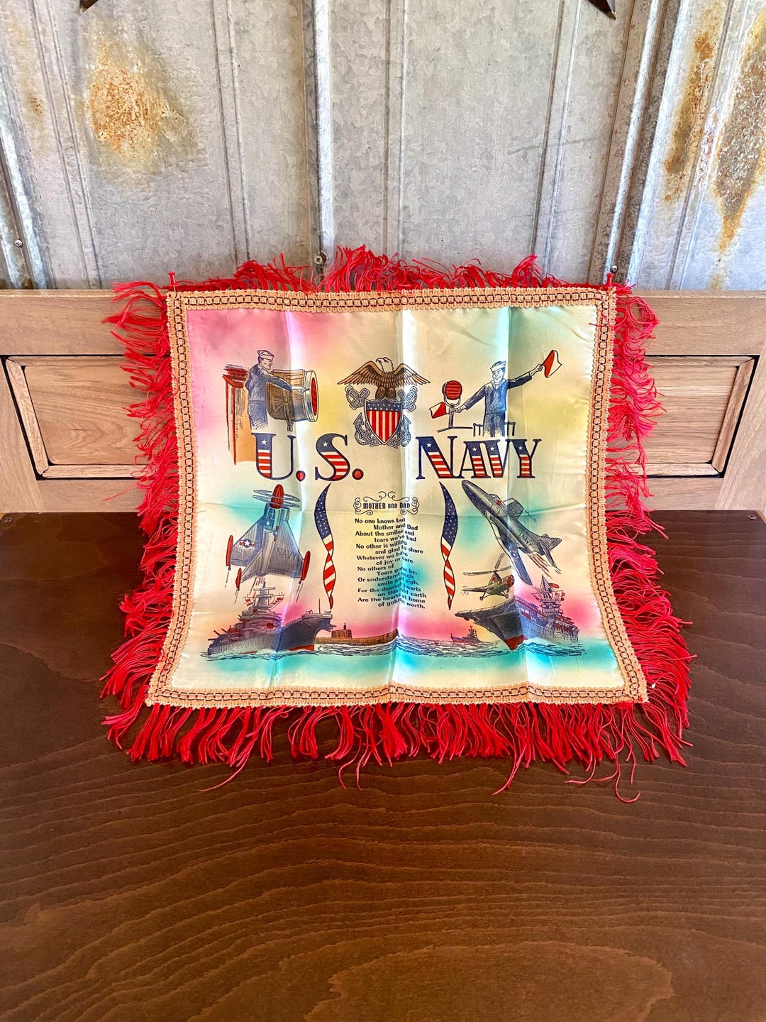 Vintage US Navy Commemorative Banner - Etsy