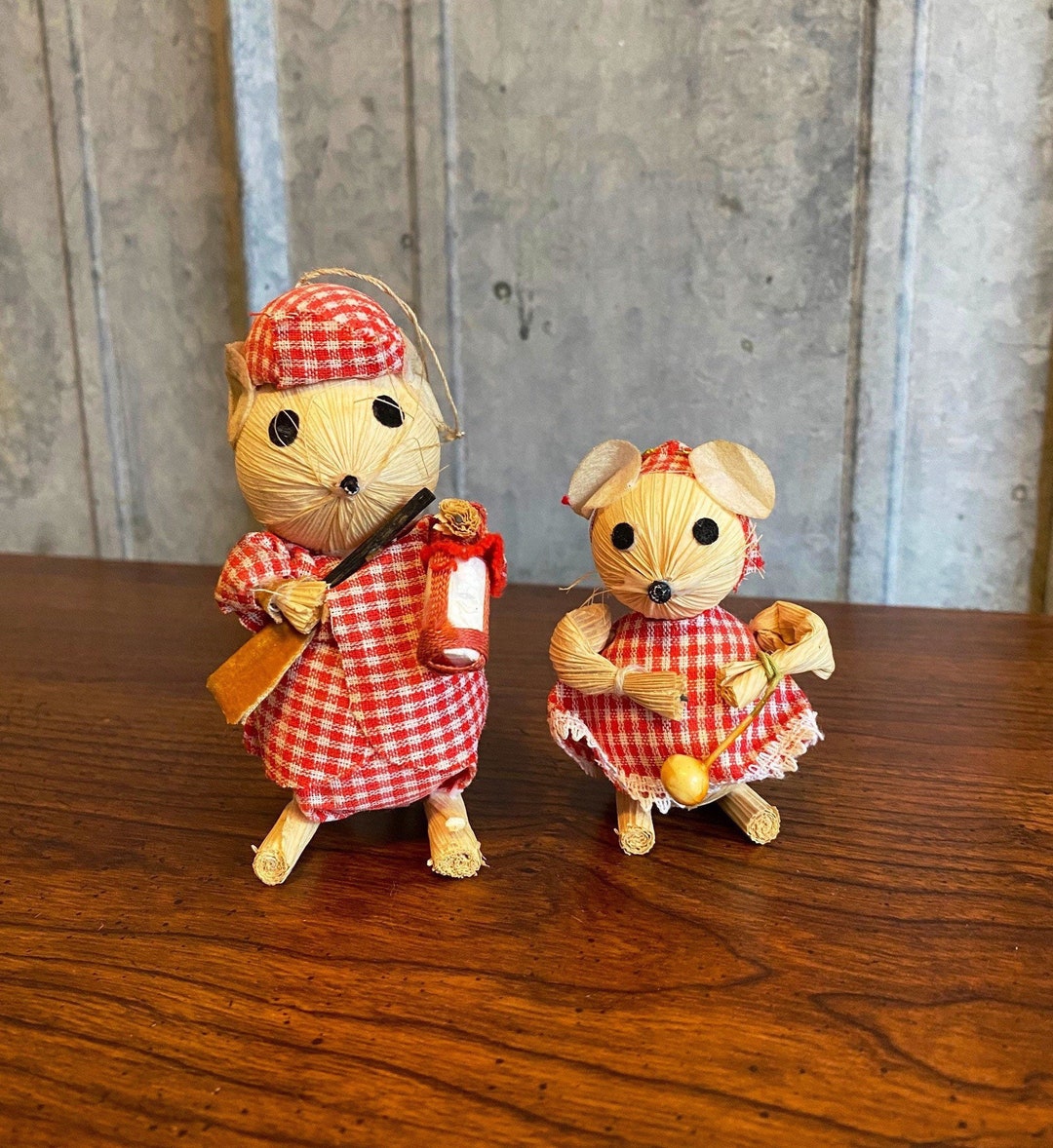 Vintage Church Mice With Shotgun and Bottle of Whiskey Ornaments - Etsy