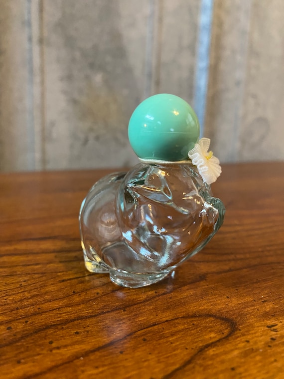 Vintage Avon Glass Pig Perfume Vessel - Gem