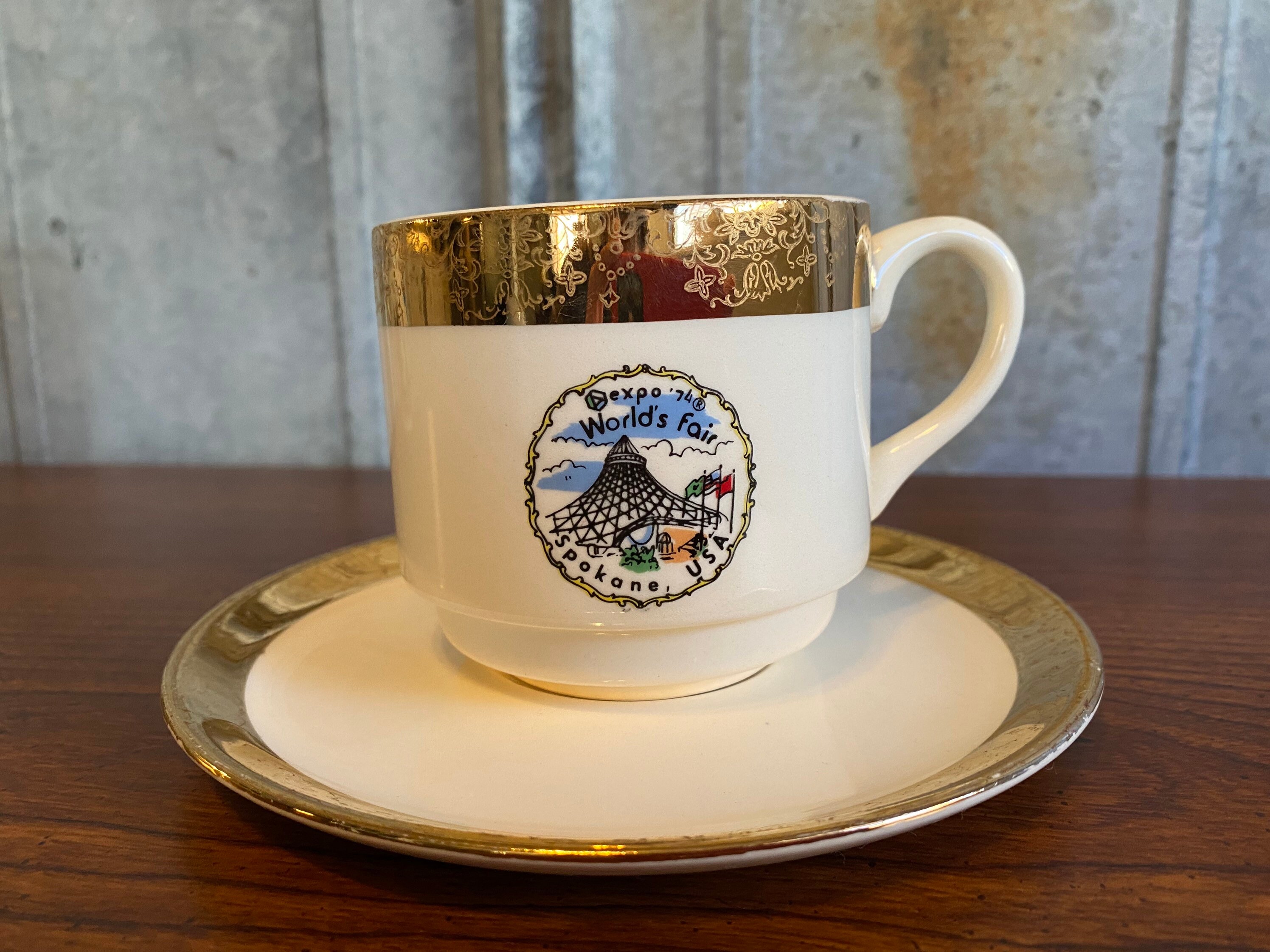 Vintage 1974 Spokane Worlds Fair Tea Cup & Saucer - Etsy