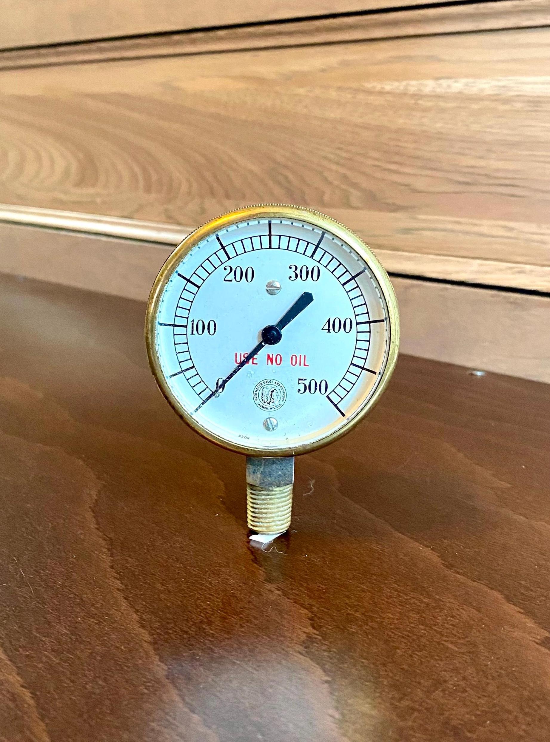 Vintage Brass Motometer Pressure Gauge - Etsy