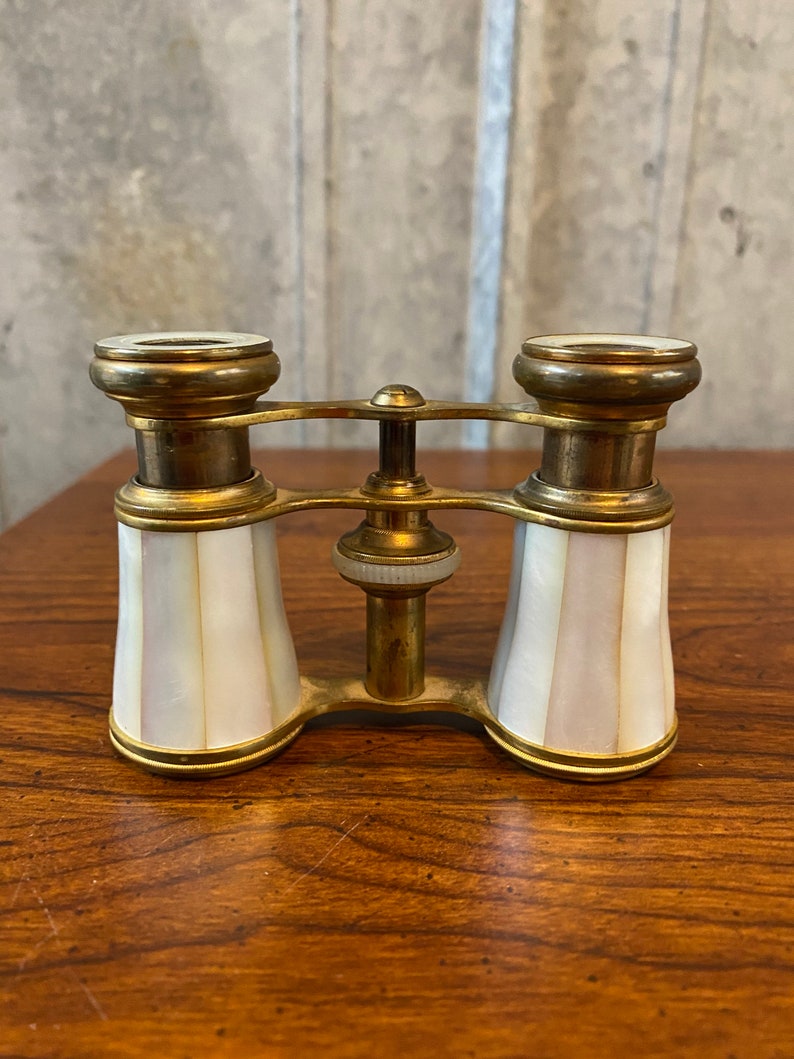 Victorian Era Opera Binoculars Brass and Pearl - Etsy