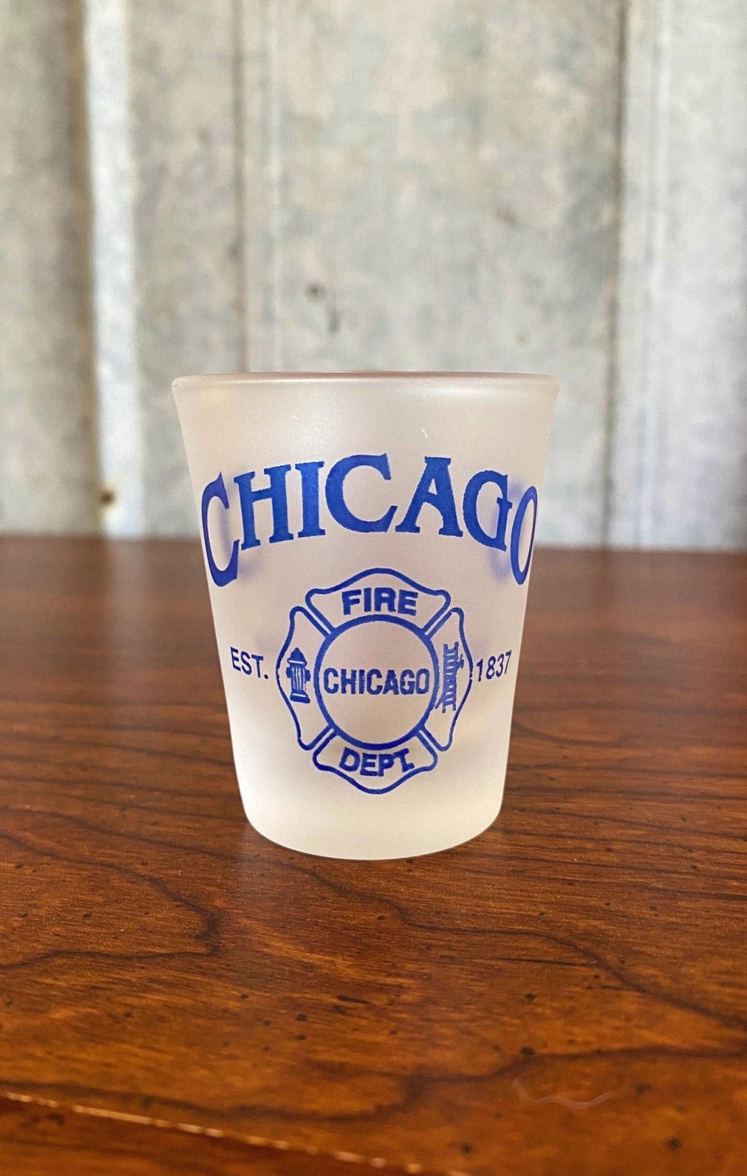 Vintage Chicago Fire Dept Shot Glass - Etsy