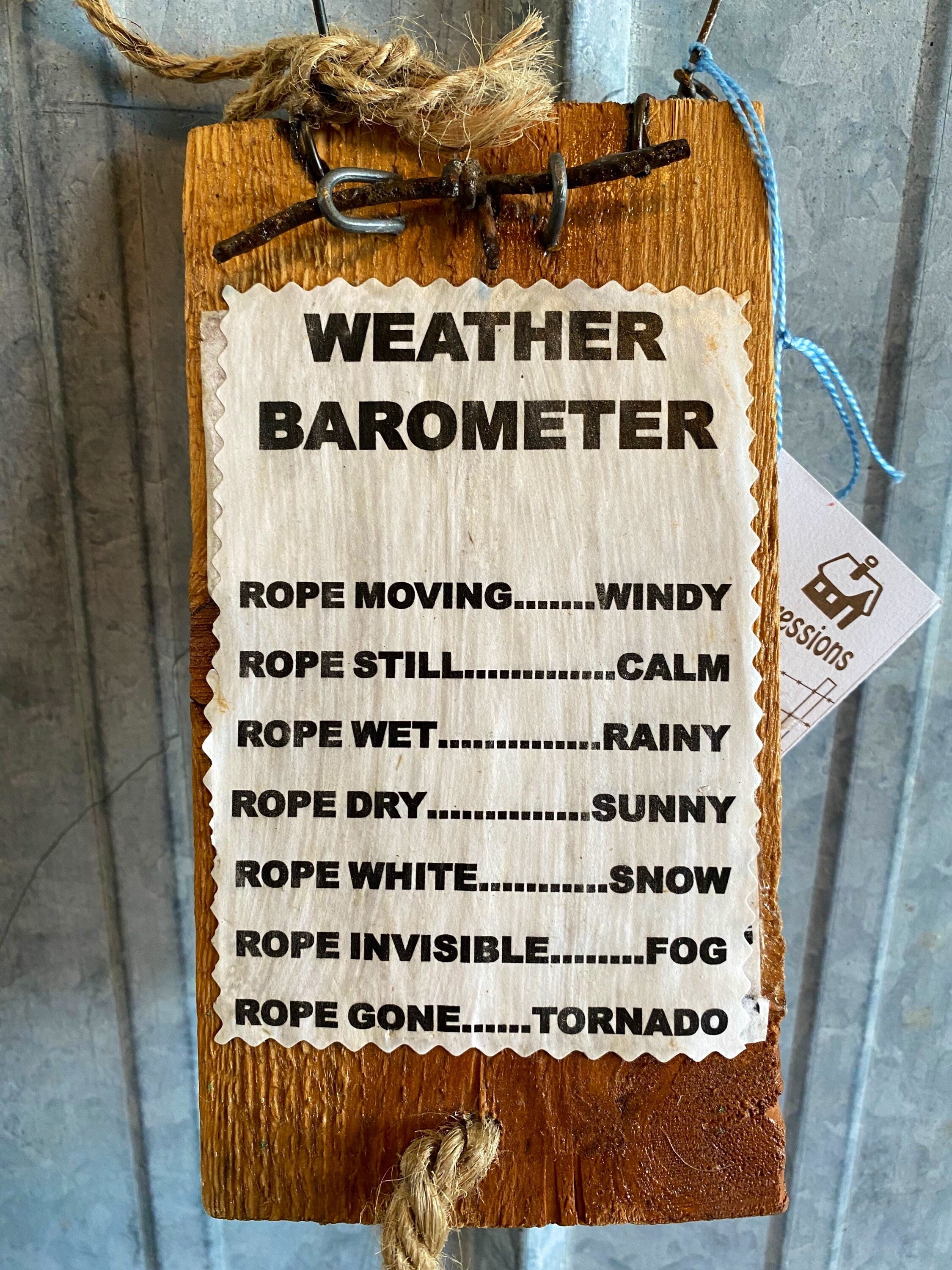 Vintage Western Weather Barometer Wall Hanger - Etsy