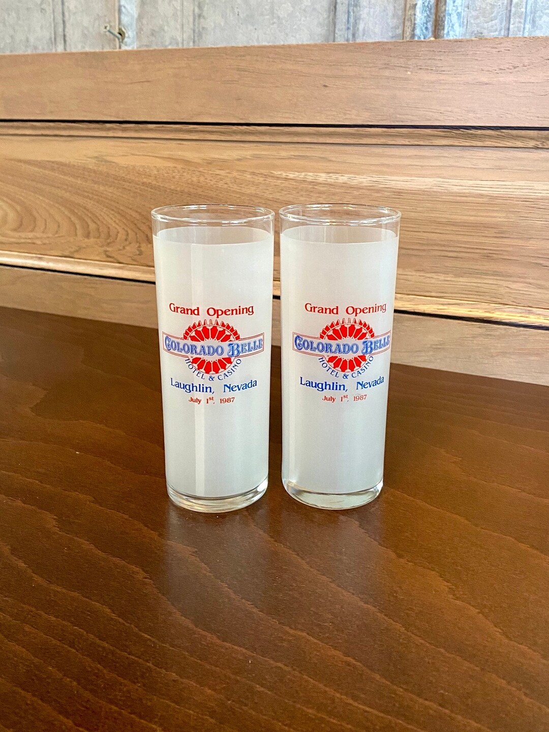 Vintage “colorado Belle” Grand Opening Glasses - Etsy