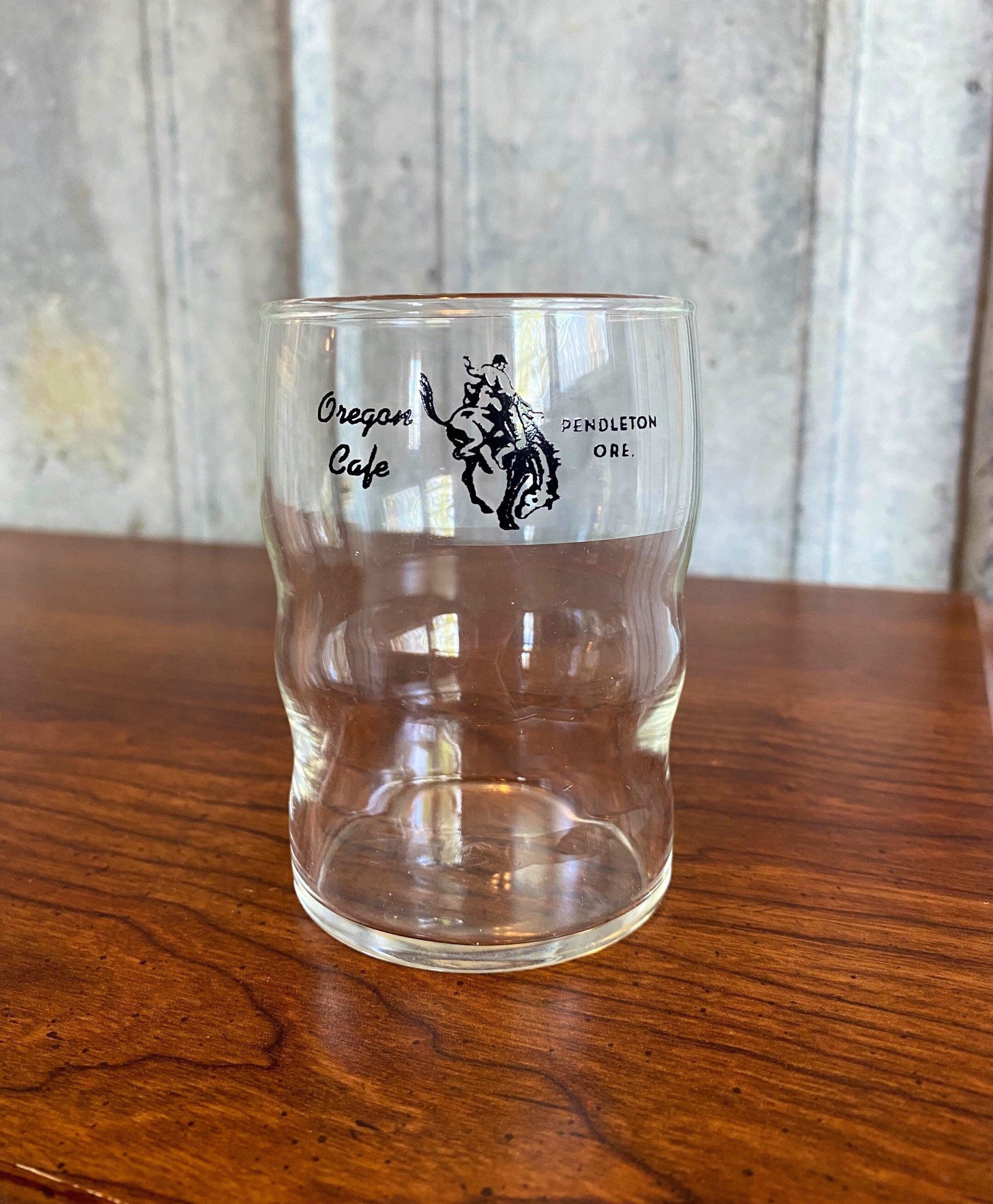 Vintage Pendleton Round up Cafe Glass - Etsy